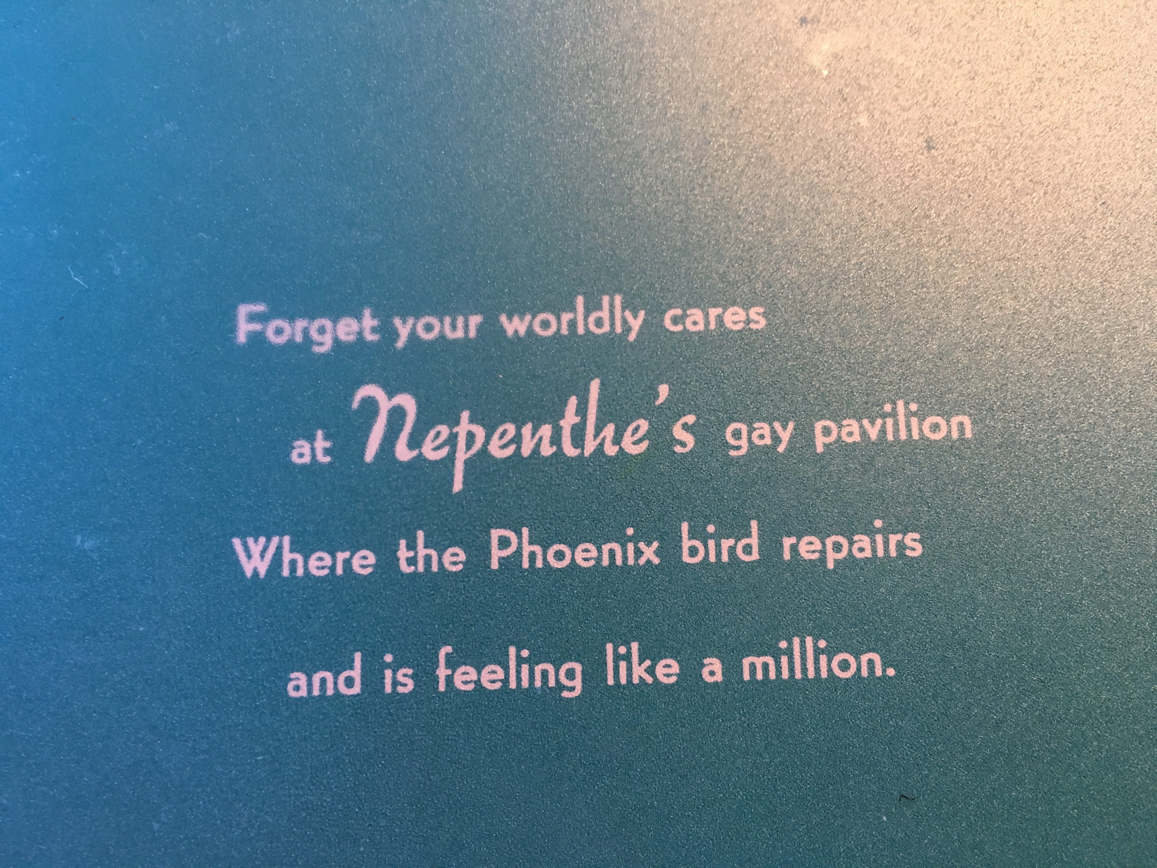 Nepenthe menu - RoadTripFlavors